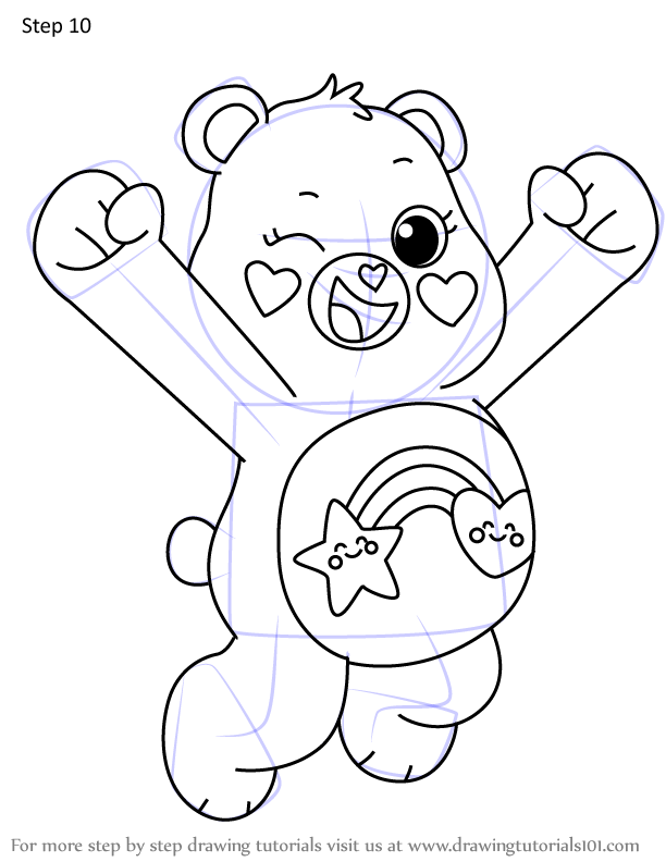 How to Draw Best Friend Bear from Care Bears (Care Bears) Step by Step ...