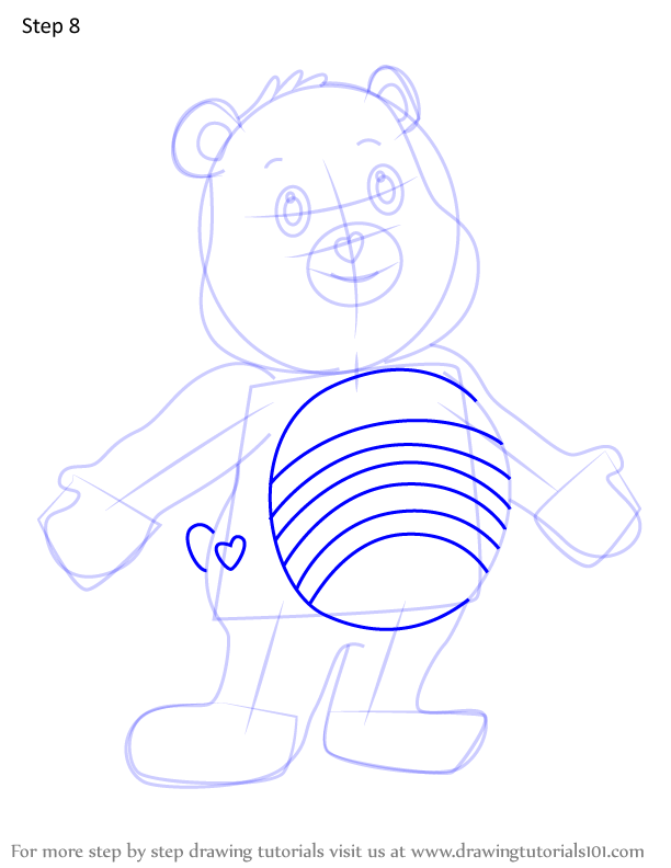 How to Draw Cheer Bear from Care Bears (Care Bears) Step by Step ...