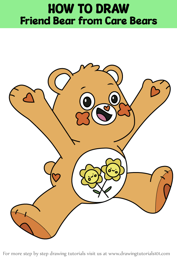 How to Draw Friend Bear from Care Bears (Care Bears) Step by Step ...