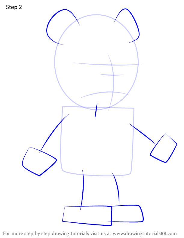 How to Draw Watchful Bear from Care Bears (Care Bears) Step by Step ...