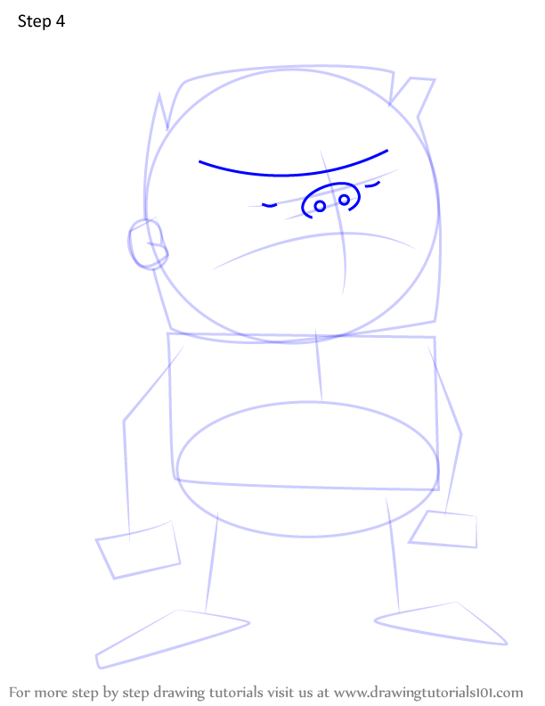 How to Draw Reggie Bullnerd from ChalkZone (ChalkZone) Step by Step ...