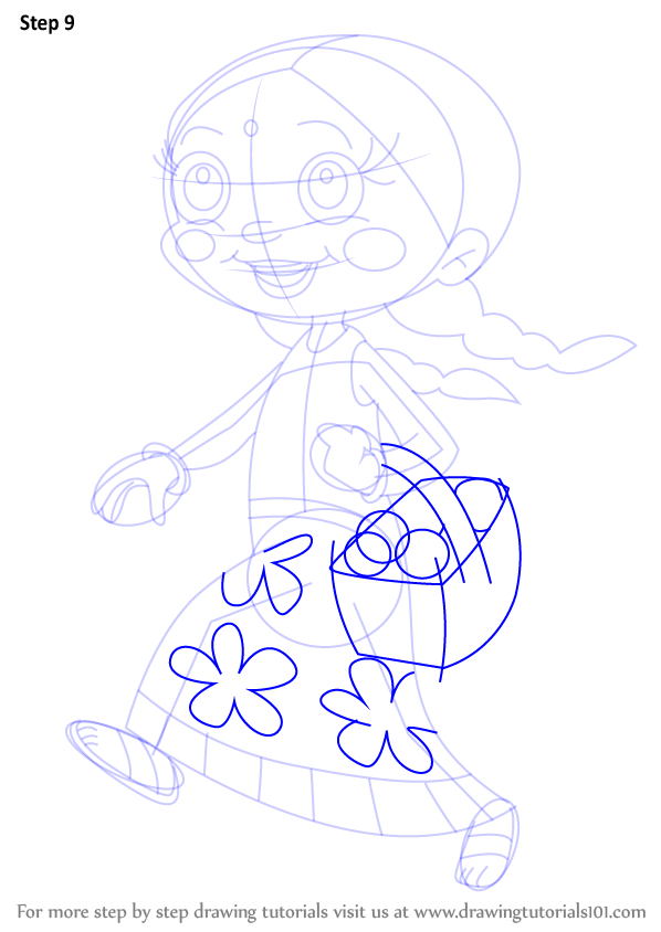 How to Draw Chutki from Chhota Bheem (Chhota Bheem) Step by Step ...