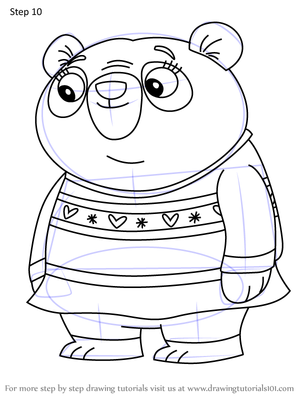 How to Draw Amanda Panda from Chip and Potato (Chip and Potato) Step by ...
