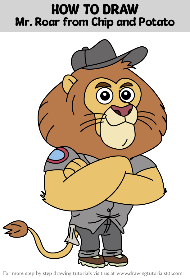 How to Draw Mr. Roar from Chip and Potato (Chip and Potato) Step by ...