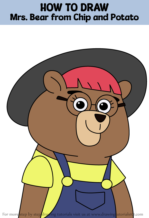 How to Draw Mrs. Bear from Chip and Potato (Chip and Potato) Step by ...
