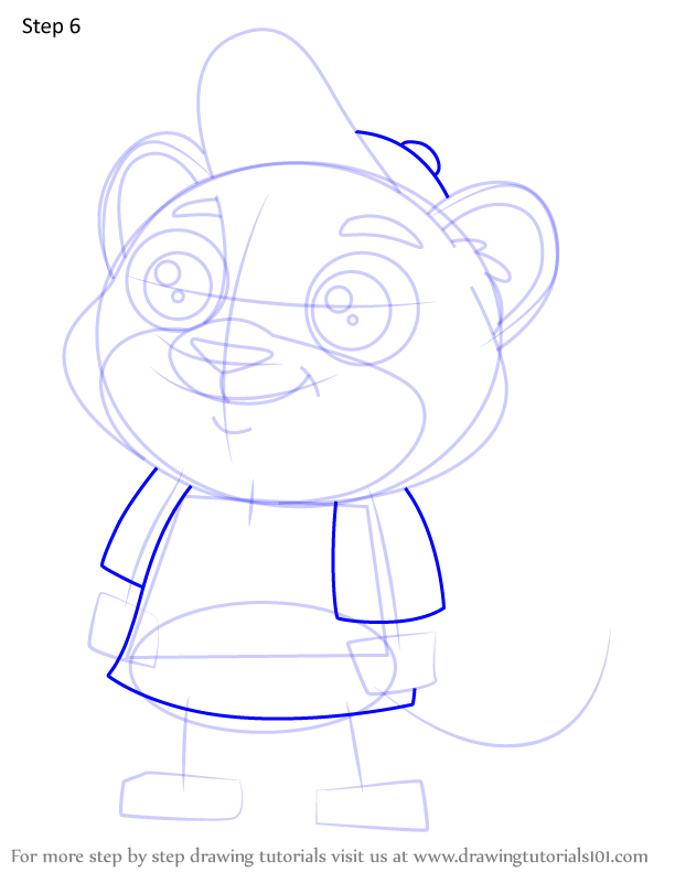 How to Draw Pedro Leopard from Chip and Potato (Chip and Potato) Step ...