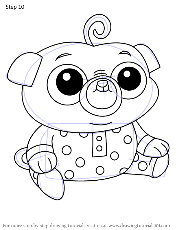 How to Draw Totsy Tot Pug from Chip and Potato (Chip and Potato) Step ...
