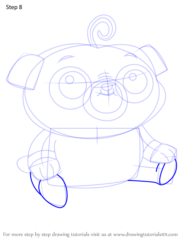 How to Draw Totsy Tot Pug from Chip and Potato (Chip and Potato) Step ...