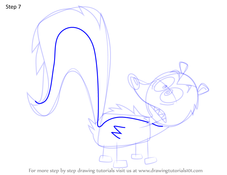 How to Draw The skunk from Chuck's Choice (Chuck's Choice) Step by Step ...