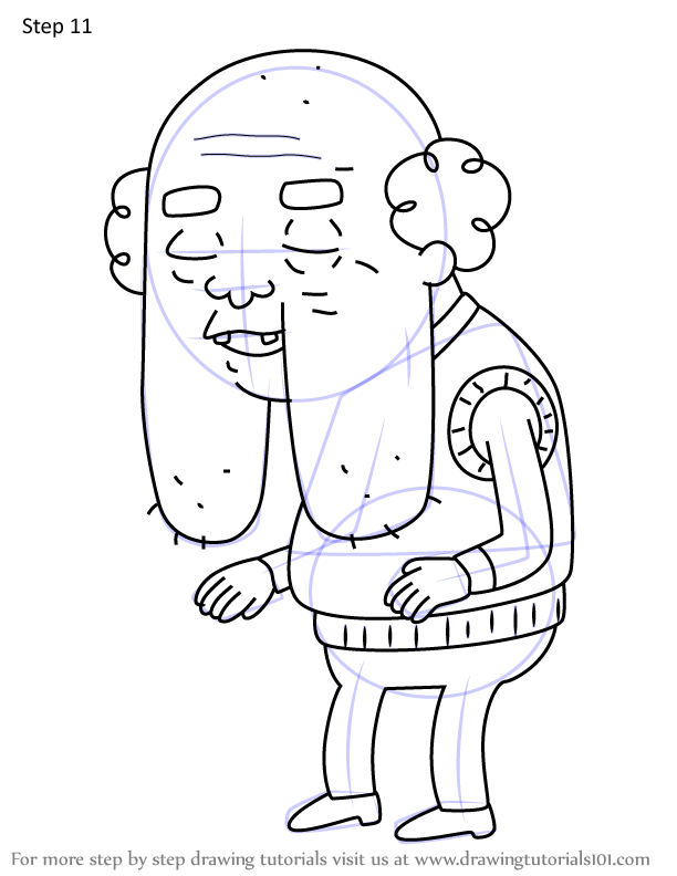 How to Draw Grandpa Golightly from Clarence (Clarence) Step by Step ...