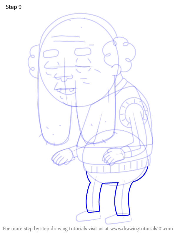 How to Draw Grandpa Golightly from Clarence (Clarence) Step by Step ...