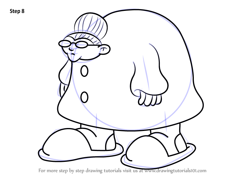 How to Draw Gramma Stuffum from Kids Next Door (Codename: Kids Next ...