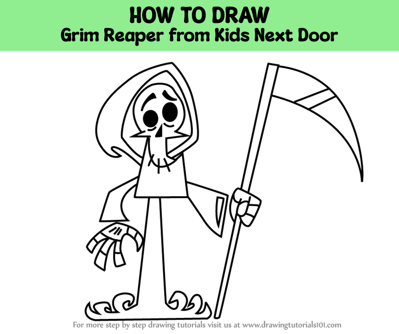 Learn How To Draw Grim Reaper From Kids Next Door
