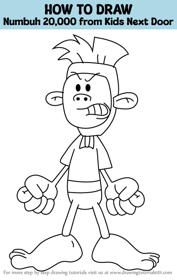 How to Draw Numbuh 20,000 from Kids Next Door (Codename: Kids Next Door ...