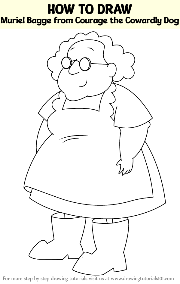 How to Draw Muriel Bagge from Courage the Cowardly Dog (Courage the ...