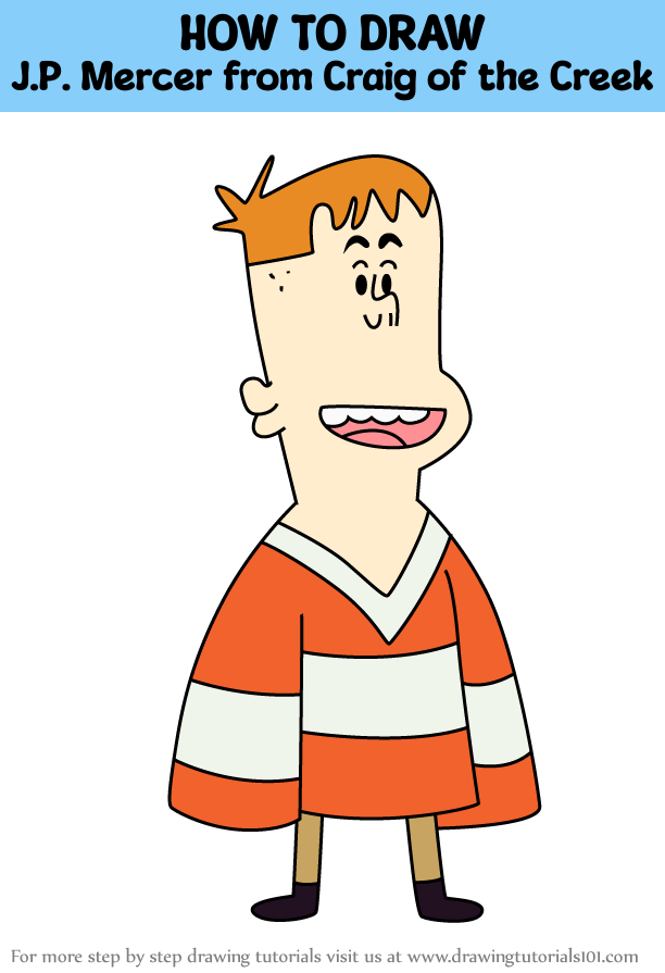 How to Draw J.P. Mercer from Craig of the Creek (Craig of the Creek) Step by Step ...