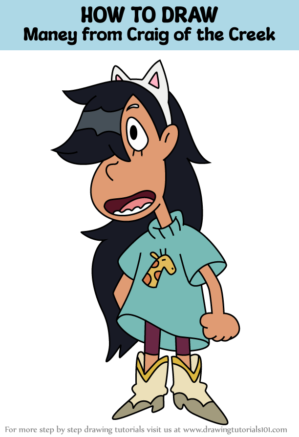 How to Draw Maney from Craig of the Creek (Craig of the Creek) Step by Step ...