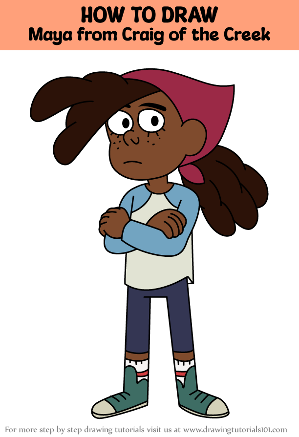 How to Draw Maya from Craig of the Creek (Craig of the Creek) Step by Step | DrawingTutorials101.com