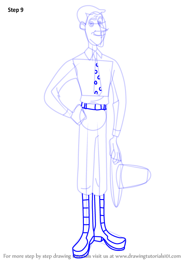 How to Draw The Man with the Yellow Hat from Curious George (Curious ...
