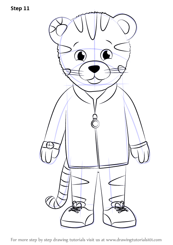 How to Draw Daniel Striped Tiger from Daniel Tiger's Neighborhood ...
