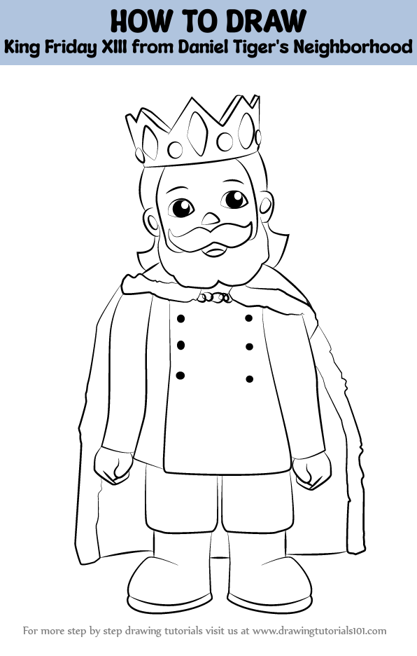 How to Draw King Friday XIII from Daniel Tiger's Neighborhood (Daniel ...
