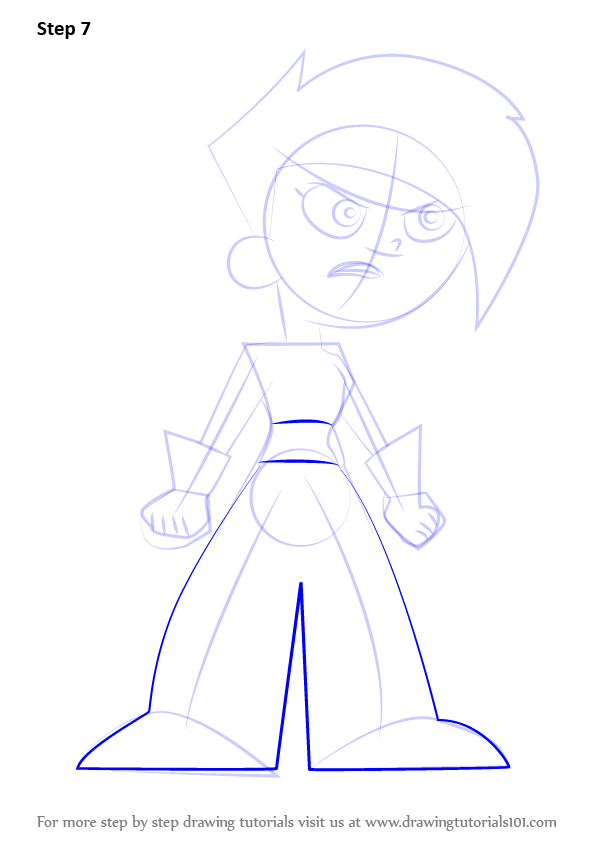 How to Draw Dani Phantom from Danny Phantom (Danny Phantom) Step by ...