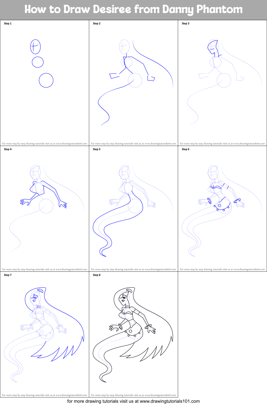 How to Draw Desiree from Danny Phantom (Danny Phantom) Step by Step ...