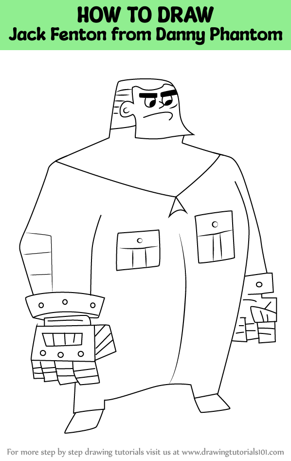 How to Draw Jack Fenton from Danny Phantom (Danny Phantom) Step by Step ...