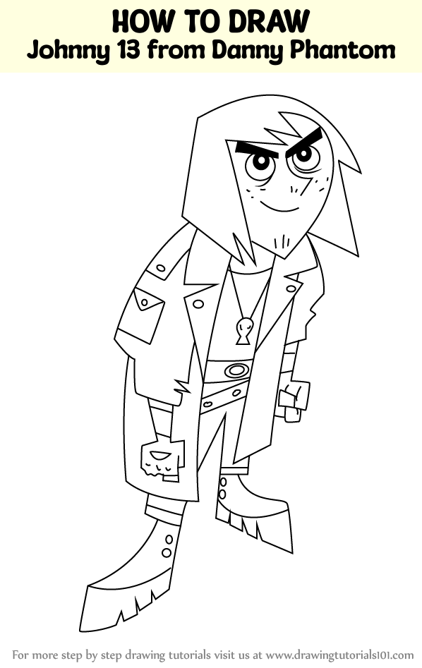 How to Draw Johnny 13 from Danny Phantom (Danny Phantom) Step by Step ...