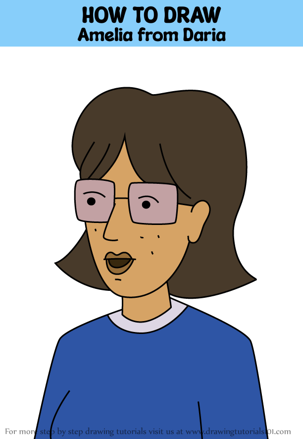 How to Draw Amelia from Daria (Daria) Step by Step ...