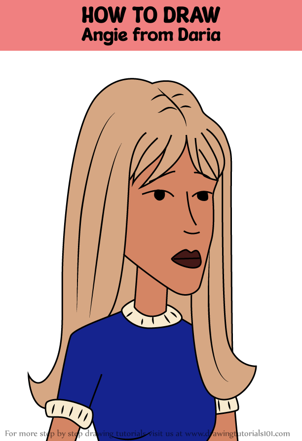 How to Draw Angie from Daria (Daria) Step by Step | DrawingTutorials101.com