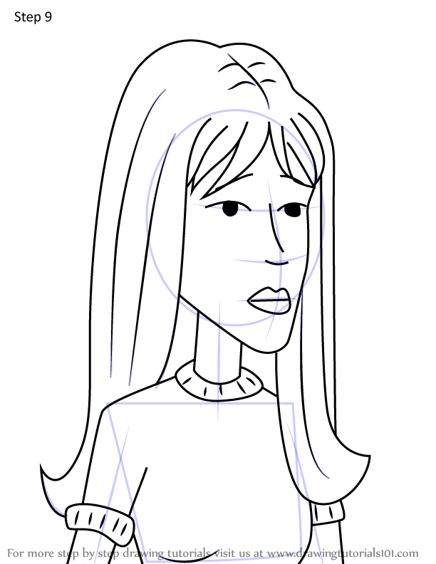 How to Draw Angie from Daria (Daria) Step by Step | DrawingTutorials101.com
