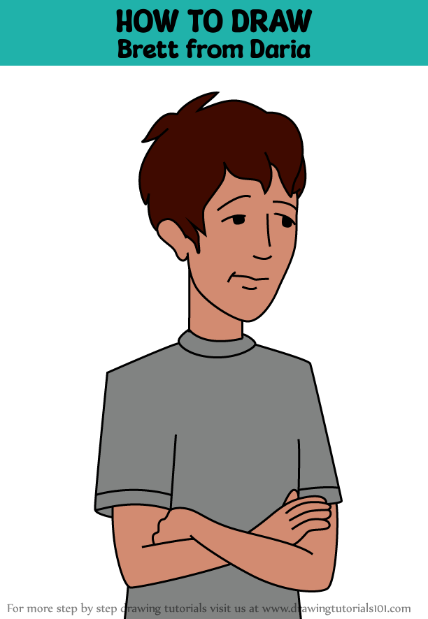 How to Draw Brett from Daria (Daria) Step by Step | DrawingTutorials101.com