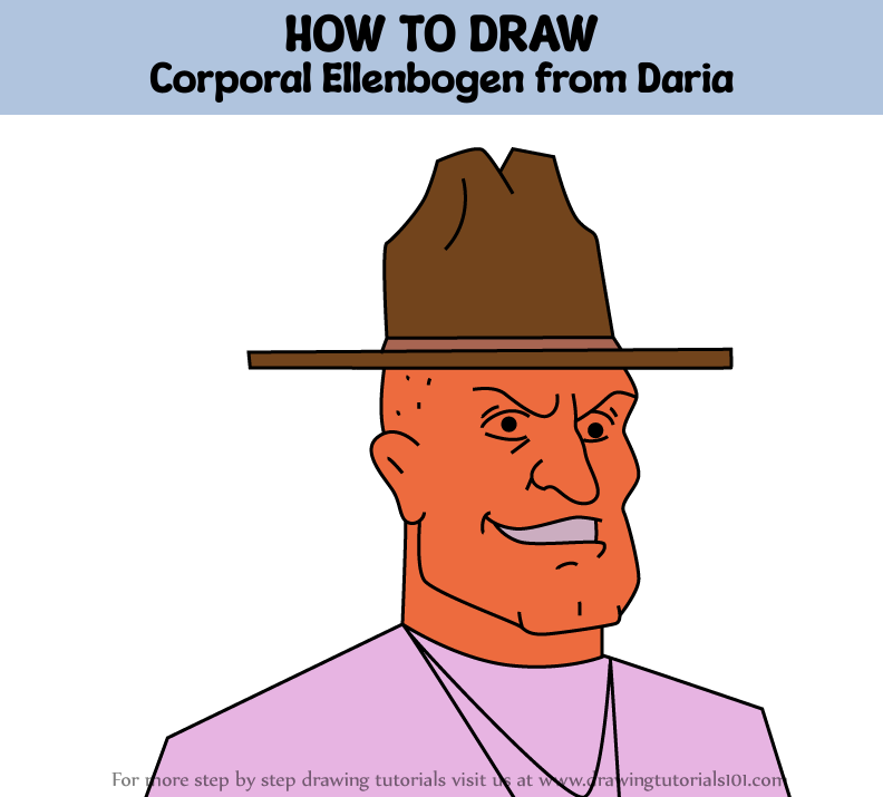 How to Draw Corporal Ellenbogen from Daria (Daria) Step by Step ...