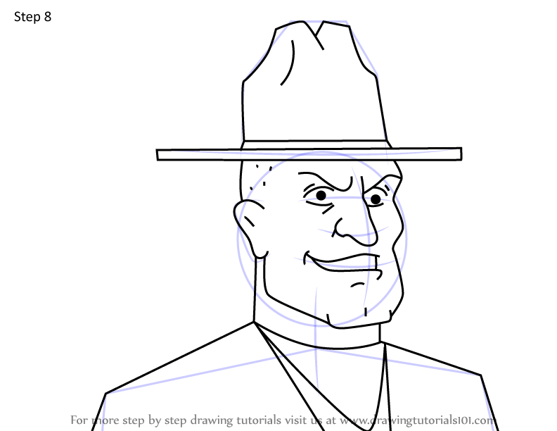 How to Draw Corporal Ellenbogen from Daria (Daria) Step by Step ...