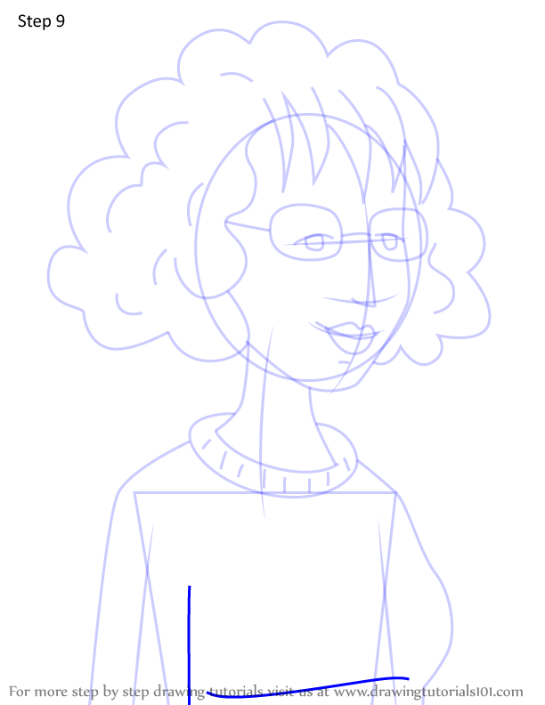 How to Draw Jenna from Daria (Daria) Step by Step | DrawingTutorials101.com