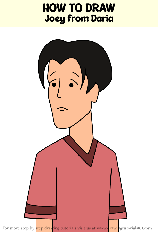 How to Draw Joey from Daria (Daria) Step by Step | DrawingTutorials101.com