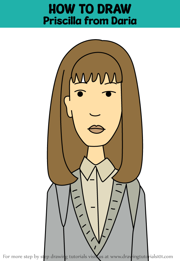 How to Draw Priscilla from Daria (Daria) Step by Step ...