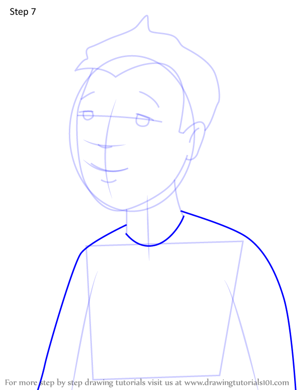 How to Draw Rob from Daria (Daria) Step by Step | DrawingTutorials101.com