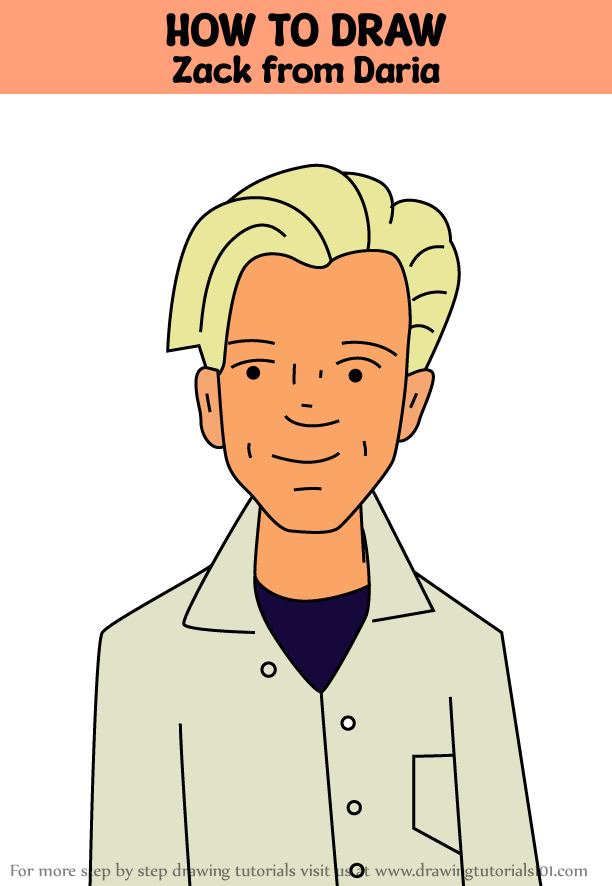 How to Draw Zack from Daria (Daria) Step by Step | DrawingTutorials101.com