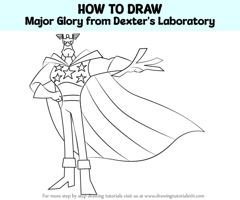 How to Draw Major Glory from Dexter's Laboratory (Dexter's Laboratory ...