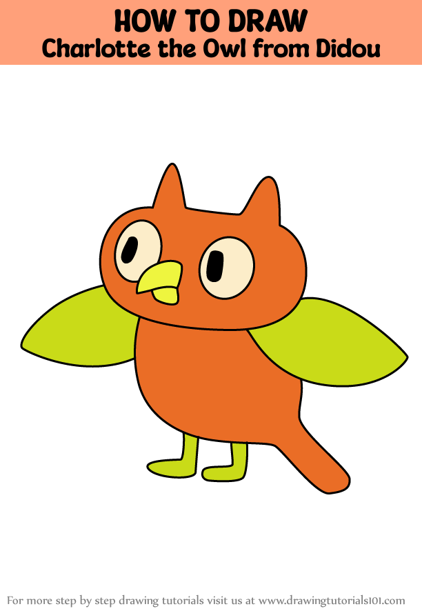 How to Draw Charlotte the Owl from Didou (Didou) Step by Step ...