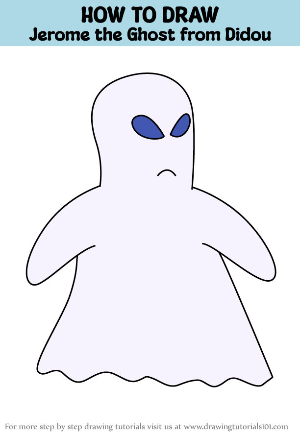 How to Draw Jerome the Ghost from Didou (Didou) Step by Step ...