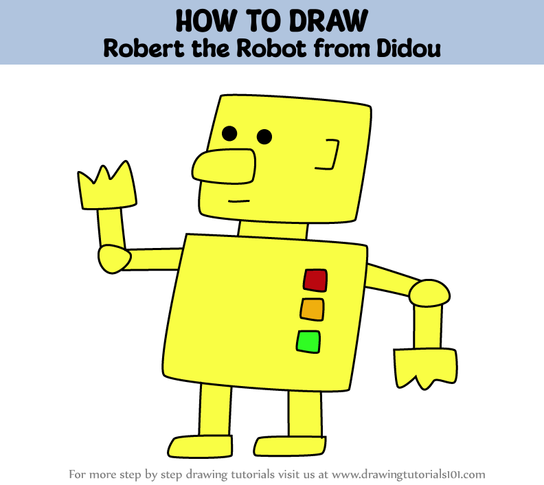 How to Draw Robert the Robot from Didou (Didou) Step by Step ...