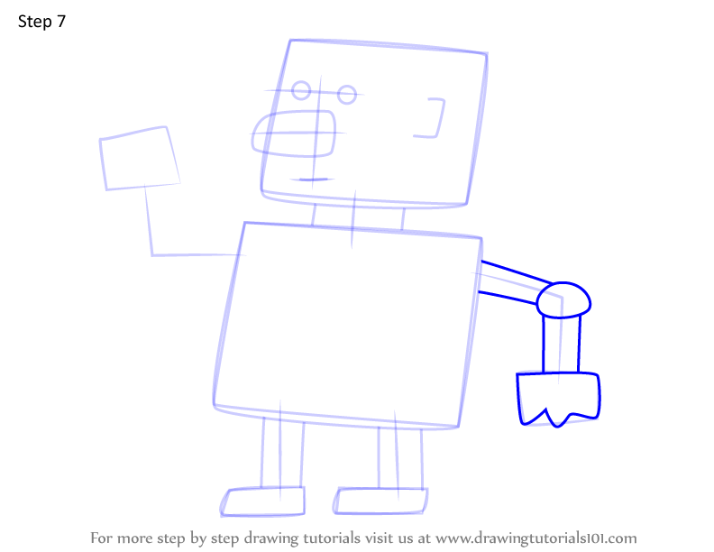 How to Draw Robert the Robot from Didou (Didou) Step by Step ...