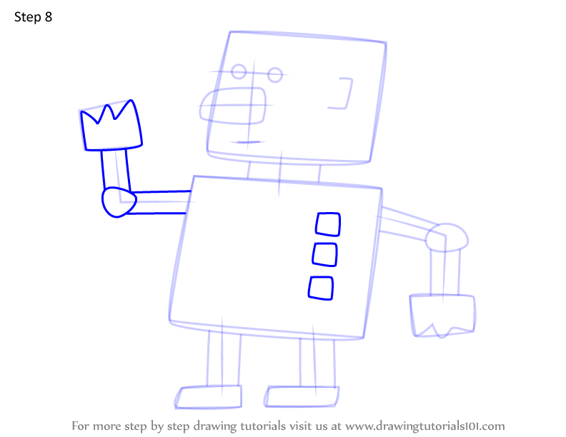 How to Draw Robert the Robot from Didou (Didou) Step by Step ...