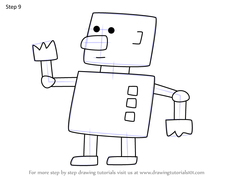 How to Draw Robert the Robot from Didou (Didou) Step by Step ...