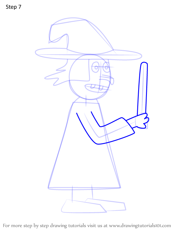 How to Draw Sandra the Witch from Didou (Didou) Step by Step ...