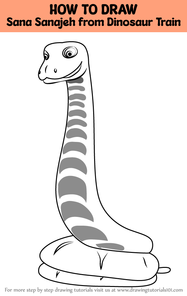 How to Draw Sana Sanajeh from Dinosaur Train (Dinosaur Train) Step by ...