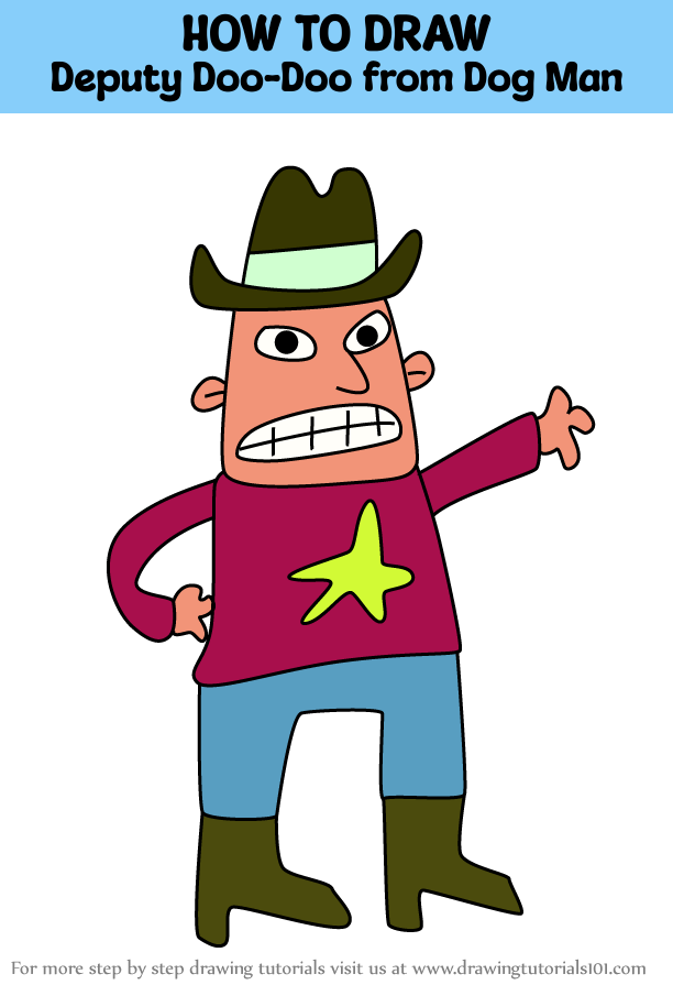 How to Draw Deputy Doo-Doo from Dog Man (Dog Man) Step by Step ...